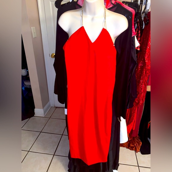 Fashion Nova | Dresses | Sexy Bodycon Red Dress Diomand Straps | Poshmark